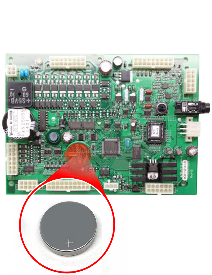 Vendo V21 Control Board Battery > Vendo V21 Series - Models 521, 621, 721, 821 > Capital Vending ...